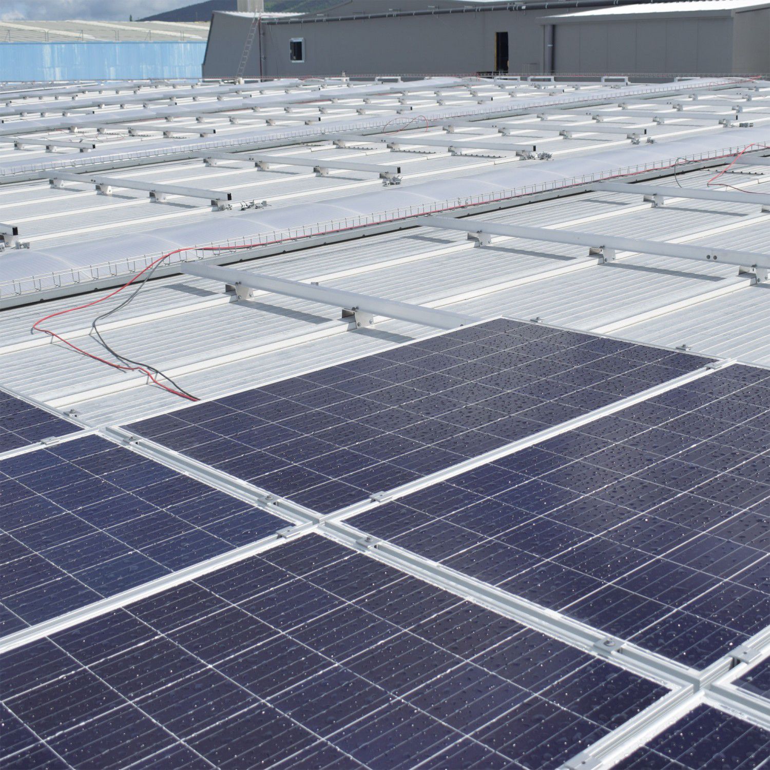 Estructura para cubierta plana de hasta 3 paneles solares