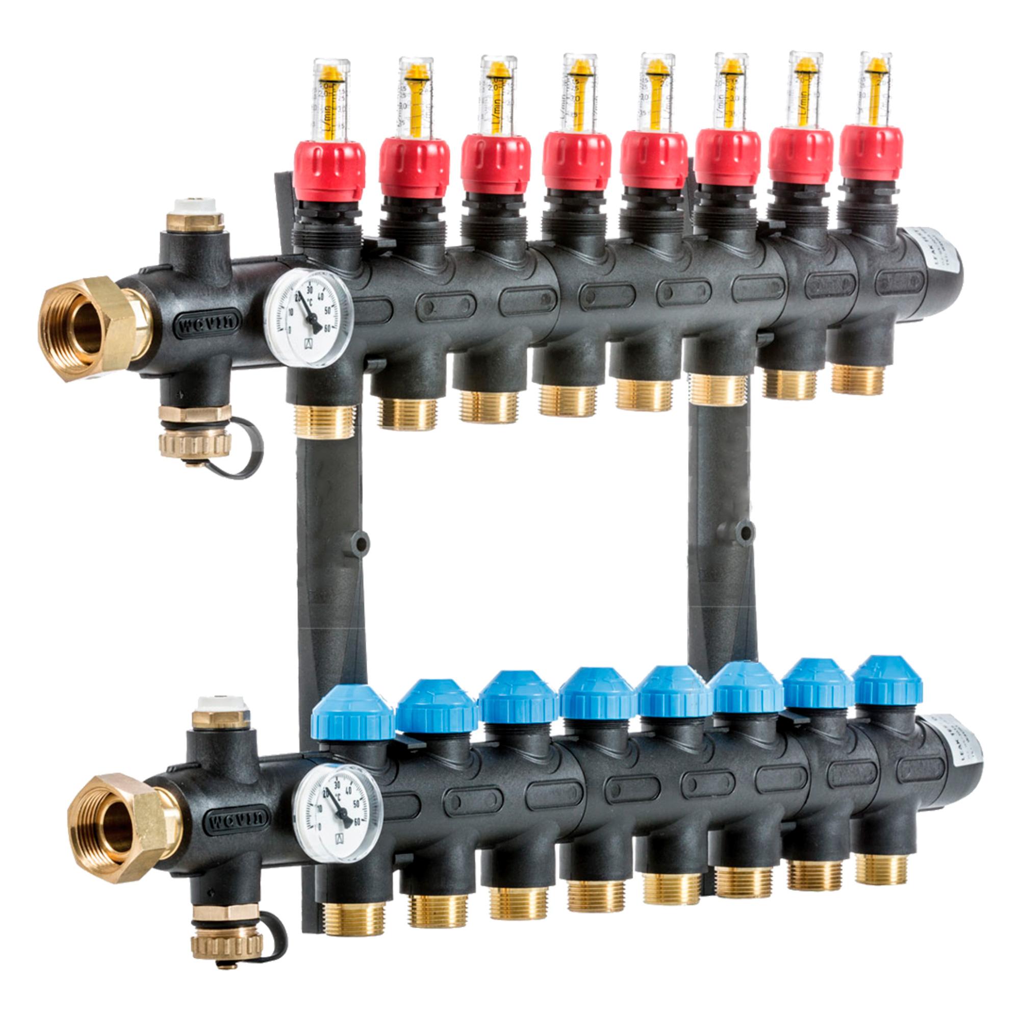 Colector y armario para suelo radiante y refrescante